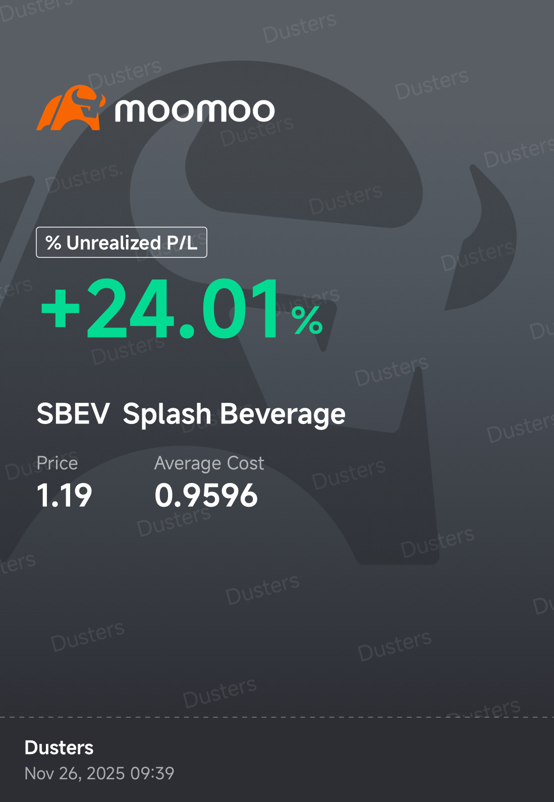 $スプラッシュ ビバレッジ グループ (SBEV.US)$ 引き続きご理解いただけていますでしょうか？ - moomooコミュニティ