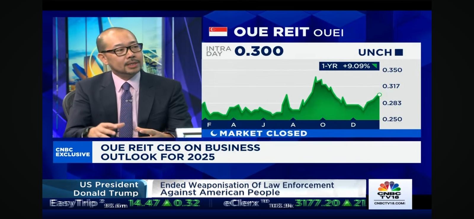 CNBCインタビュー：OUE REITの2025年度上半期決算 - moomooコミュニティ